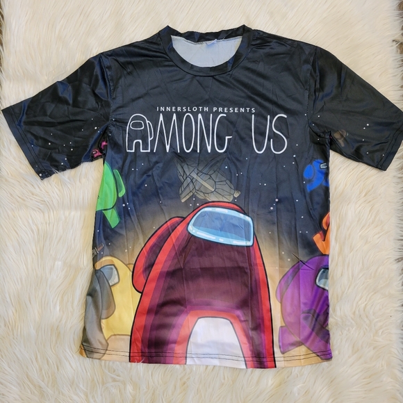 unbranded | Shirts | Among Us Tshirt L Gaming Black Crew Neck Short ...